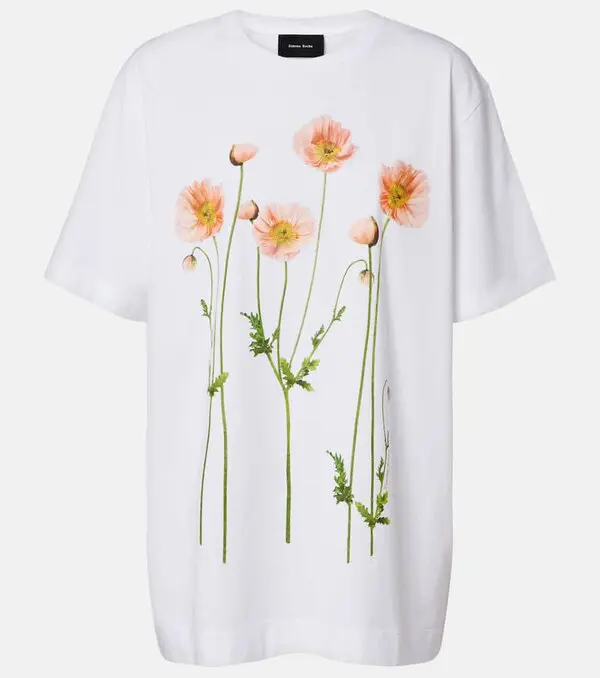 Simone Rocha Floral Cotton Jersey T-shirt