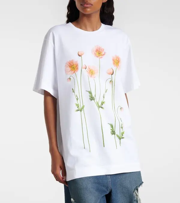 Simone Rocha Floral Cotton Jersey T-shirt