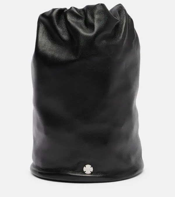 THE ROW Astra Leather Pouch - Black