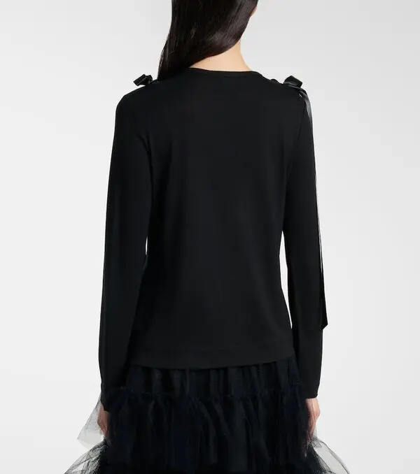 Simone Rocha Bow-detail Jersey Top