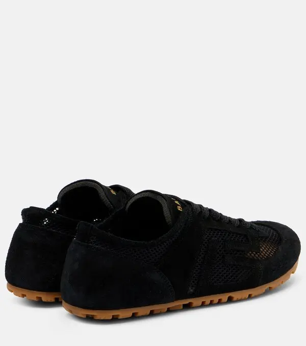 Balmain Runner Suede-trimmed Sneakers - Black