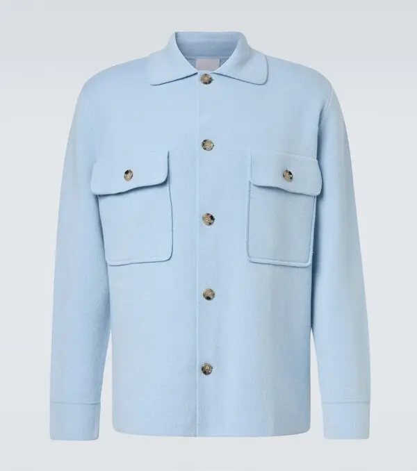ALLUDE Wool And Cashmere Overshirt - Grey