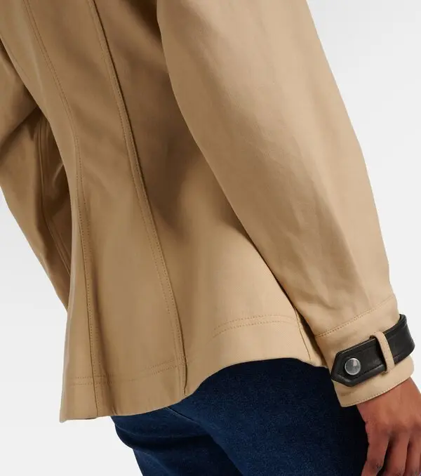 Veronica Beard Talla Leather-trimmed Jacket - Beige