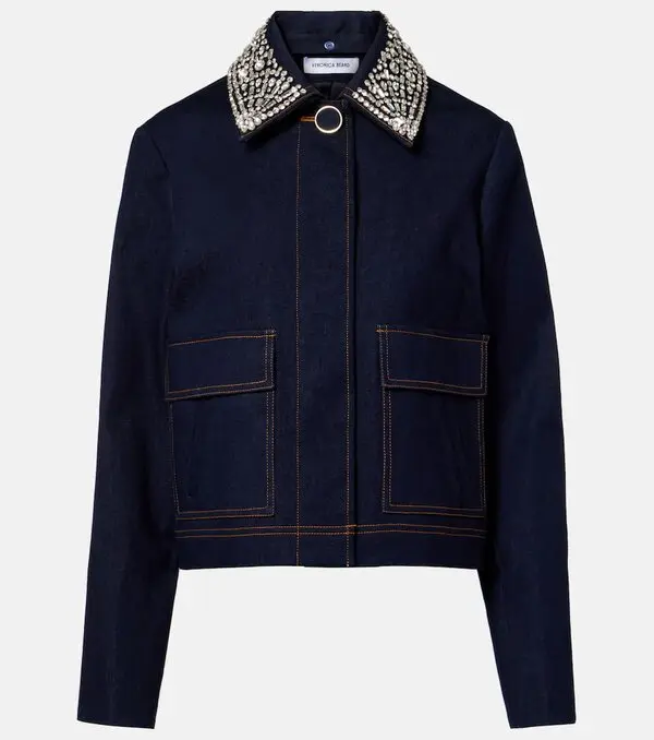 Veronica Beard Barrington Embellished Denim Jacket