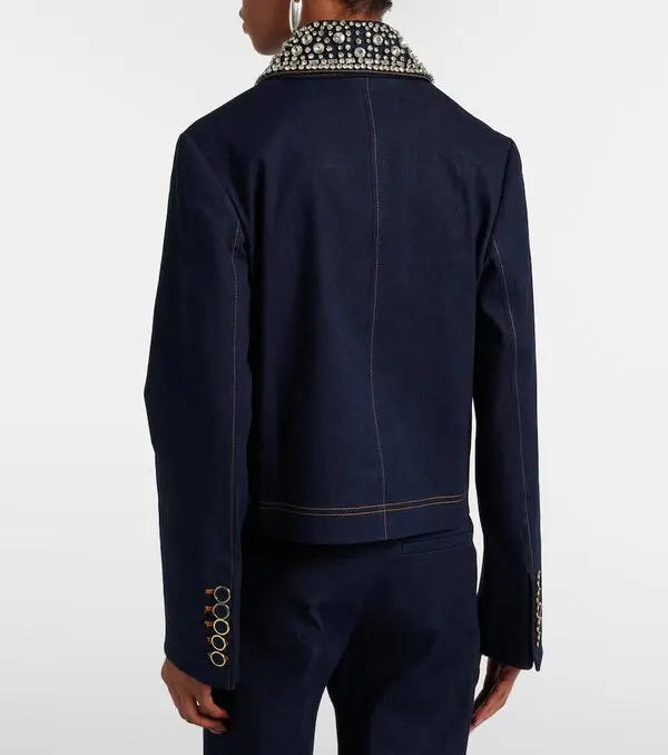 Veronica Beard Barrington Embellished Denim Jacket
