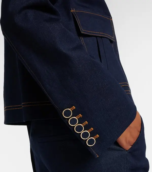 Veronica Beard Barrington Embellished Denim Jacket