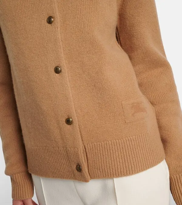 Burberry Cashmere-blend Cardigan - Beige