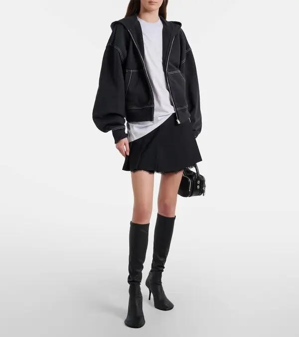 Acne Studios Inbora Lace-trimmed Pleated Miniskirt
