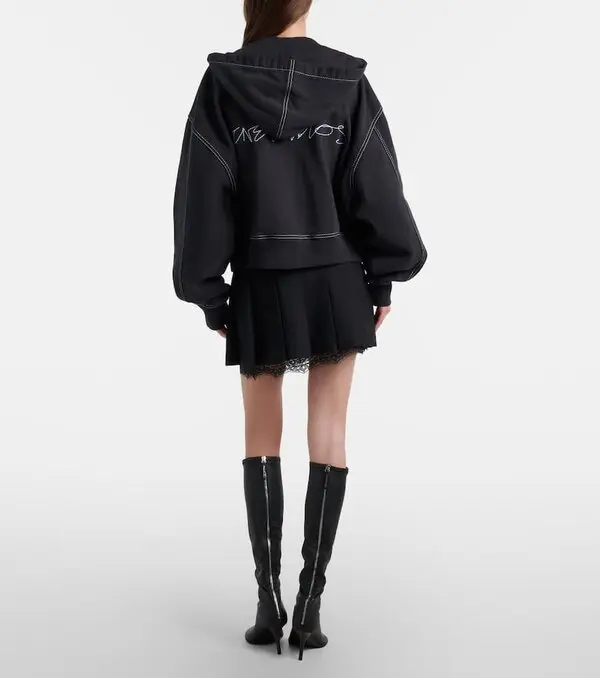 Acne Studios Inbora Lace-trimmed Pleated Miniskirt