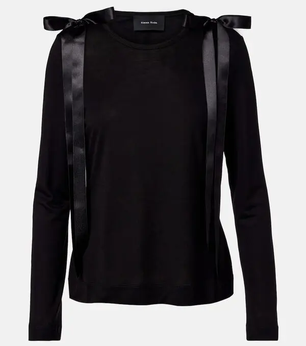 Simone Rocha Bow-detail Jersey Top