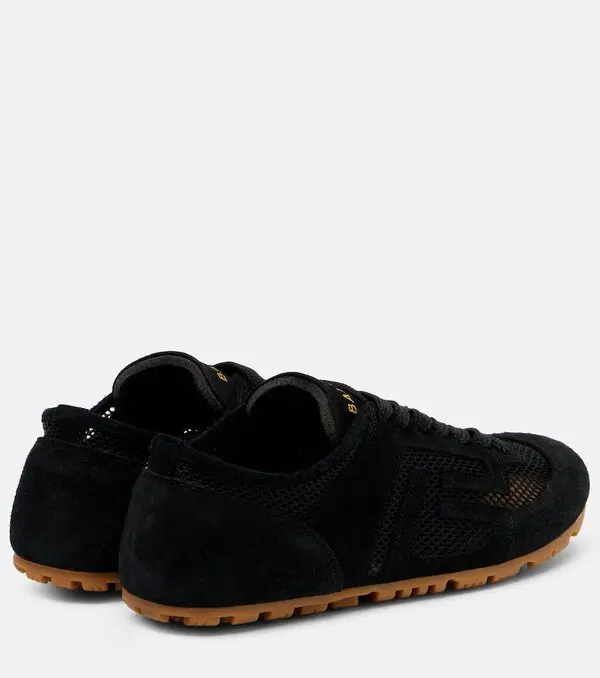 Balmain Runner Suede-trimmed Sneakers - Black