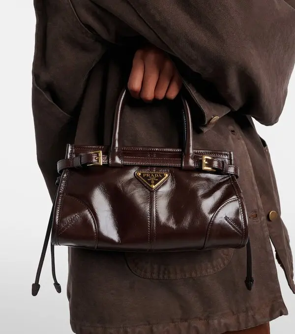 Prada Bonnie Mini Leather Top-handle Bag