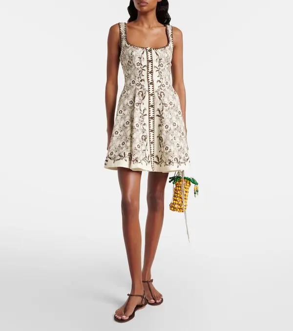 ALEMAIS Pineapple Mini Beaded Top-handle Bag