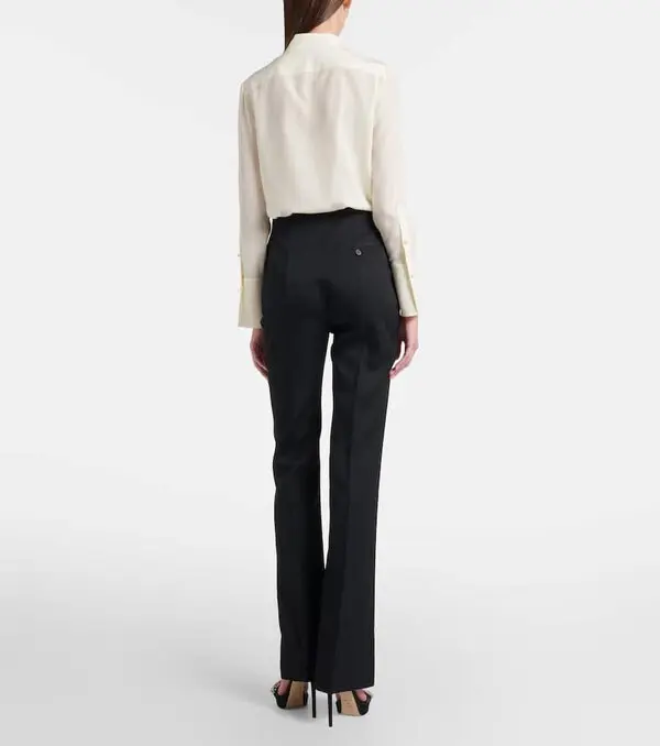 Alexander McQueen Wool Bootcut Trousers