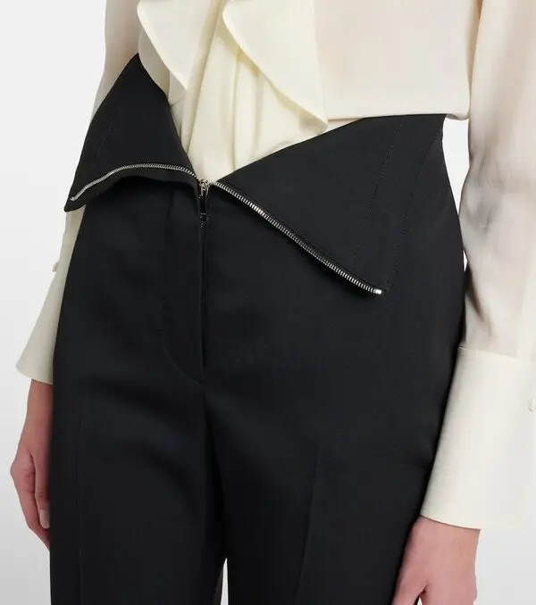 Alexander McQueen Wool Bootcut Trousers
