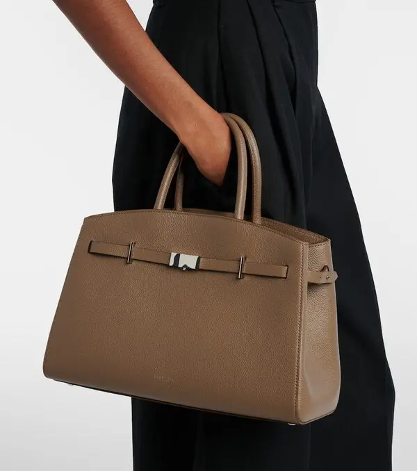 DEMELLIER Hudson Midi Leather Top-handle Bag