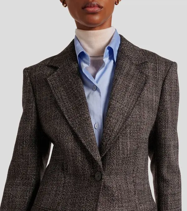 JOSEPH Fallon Virgin Wool Blazer - Brown