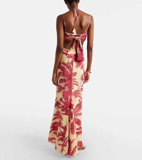 Johanna Ortiz Printed Silk Maxi Dress - Pink