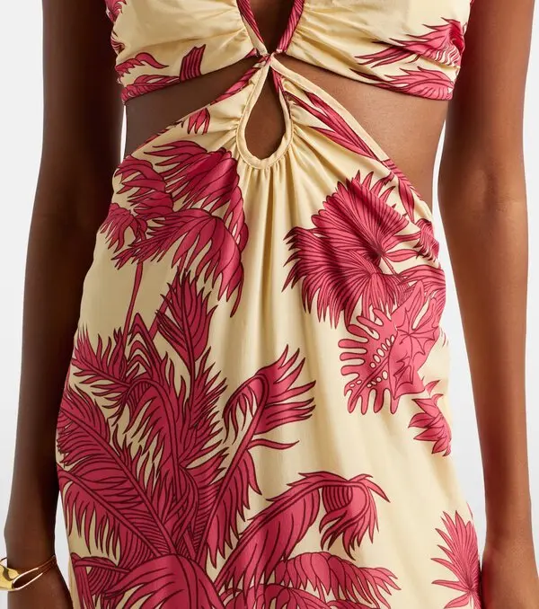Johanna Ortiz Printed Silk Maxi Dress - Pink