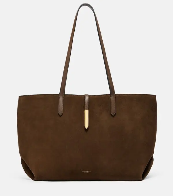 DEMELLIER Leather-trimmed Suede Tokyo Tote Bag