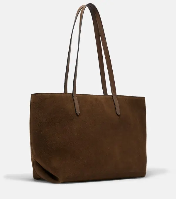 DEMELLIER Leather-trimmed Suede Tokyo Tote Bag