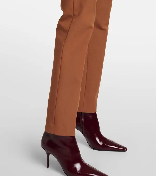 JOSEPH Coleman Gabardine Straight Pants - Brown