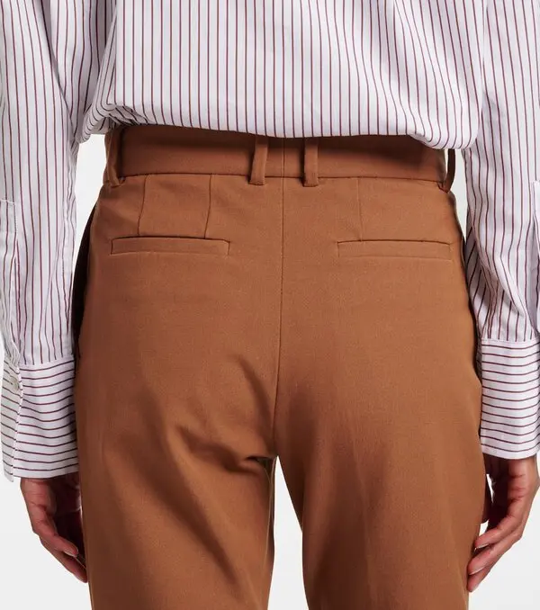 JOSEPH Coleman Gabardine Straight Pants - Brown