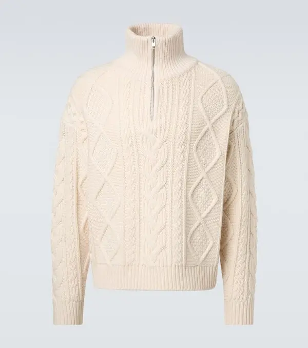 FRAME Cable-knit Wool And Cashmere Sweater