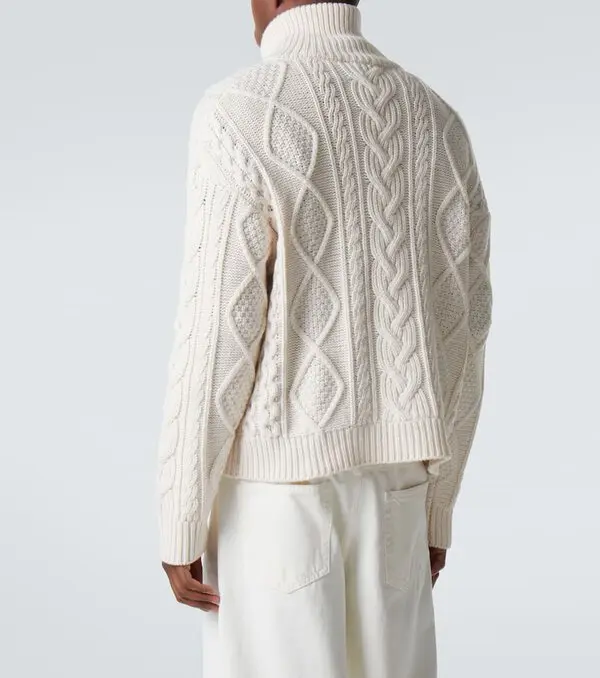 FRAME Cable-knit Wool And Cashmere Sweater