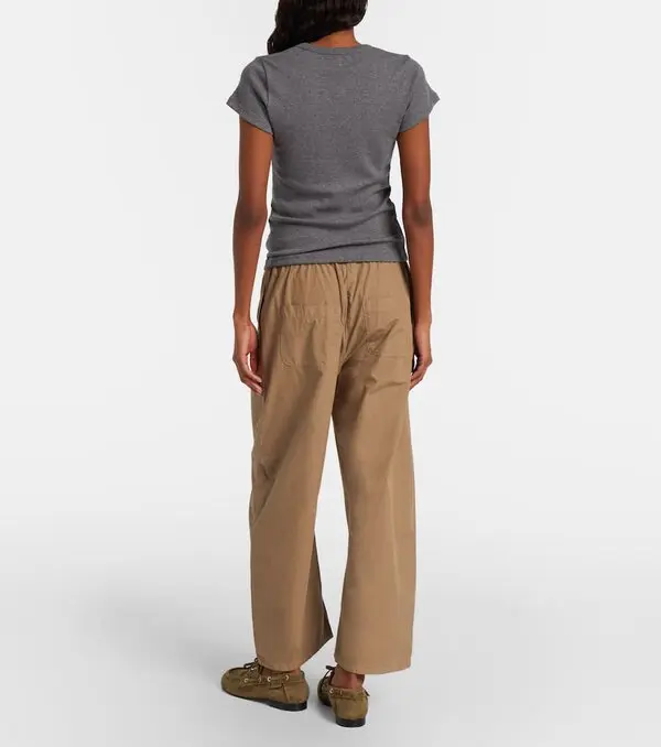 LESET Kyoto Cotton Wide-leg Pants