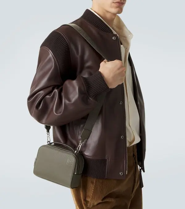 Loewe Mini Leather Crossbody Bag - Green