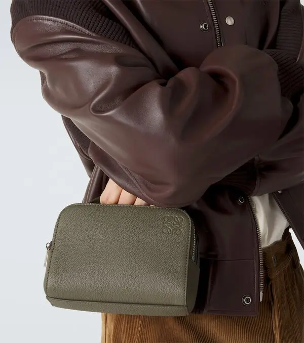 Loewe Mini Leather Crossbody Bag - Green