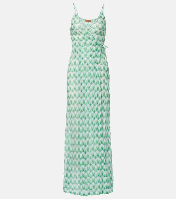Missoni Zigzag Wrap Dress - Green