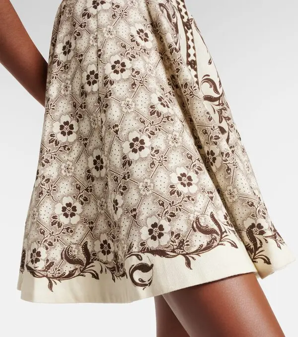 ALEMAIS Printed Linen And Cotton Minidress
