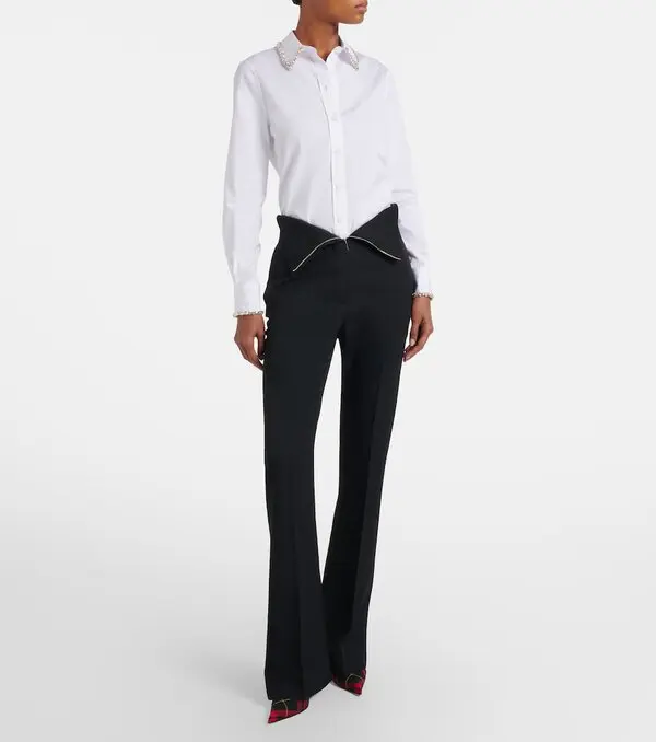 Alexander McQueen Wool Bootcut Pants