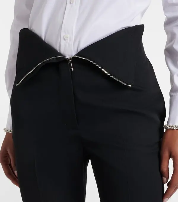Alexander McQueen Wool Bootcut Pants