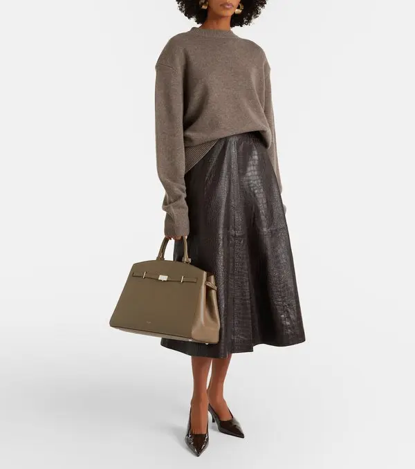 DEMELLIER Hudson Leather Top-handle Bag - Green