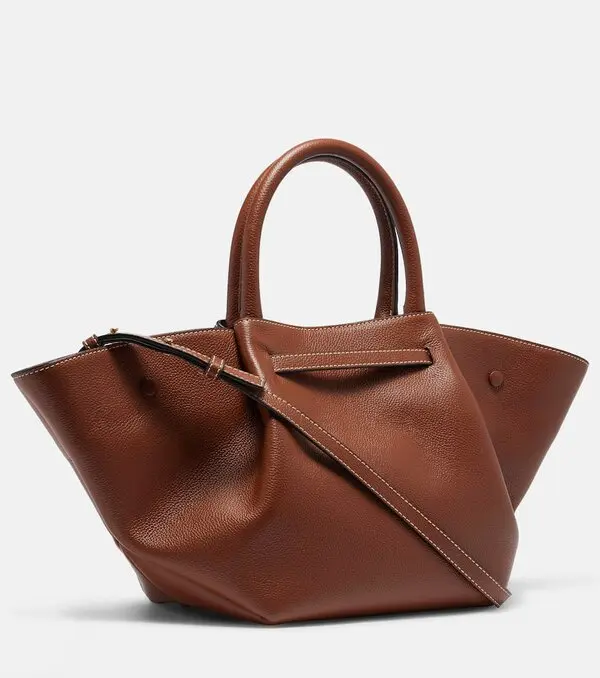 DEMELLIER New York Midi Leather Tote Bag