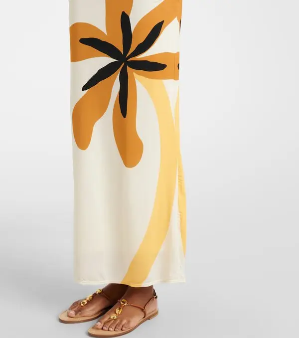 CALA DE LA CRUZ Floral Maxi Dress