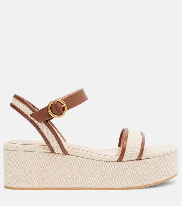 GIANVITO ROSSI Canvas Platform Sandals