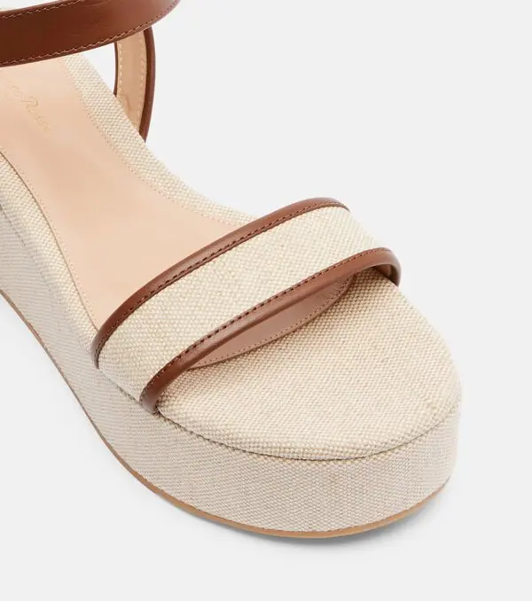 GIANVITO ROSSI Canvas Platform Sandals