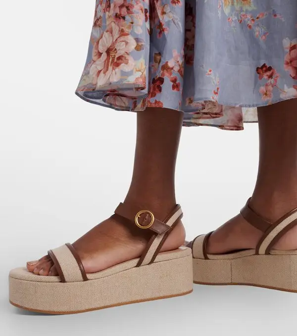 GIANVITO ROSSI Canvas Platform Sandals