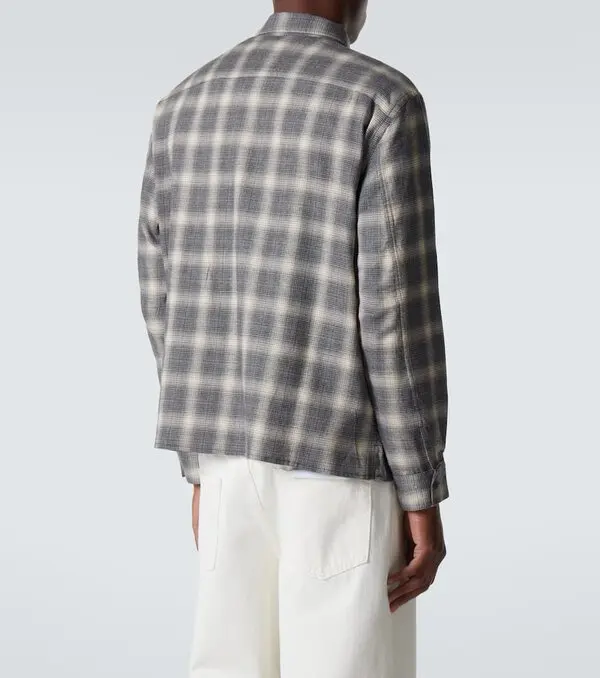 FRAME Plaid Cotton Shirt - Grey
