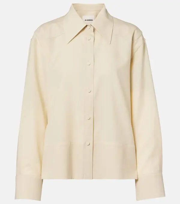 JIL SANDER Wool Button-down Shirt