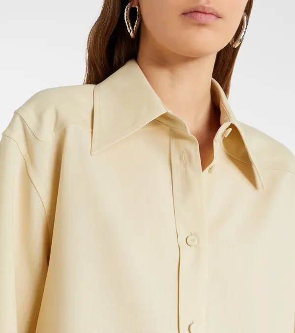 JIL SANDER Wool Button-down Shirt