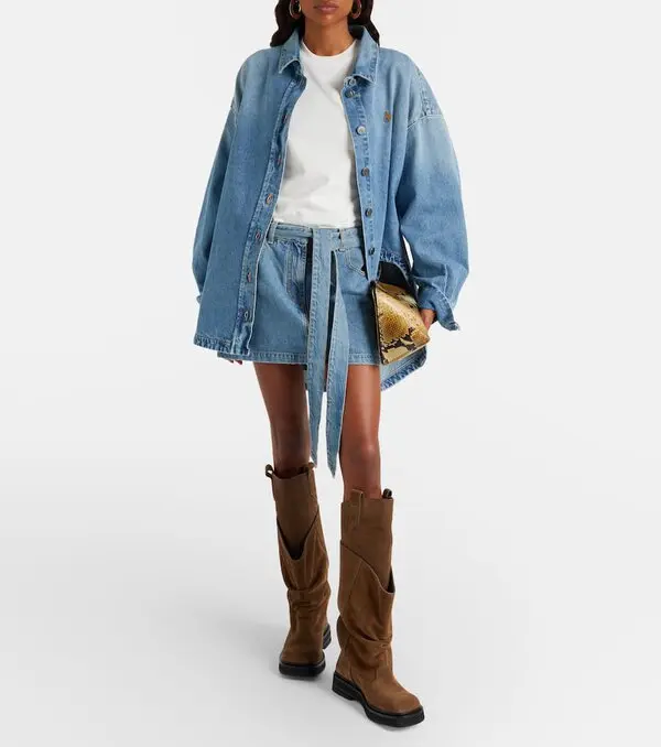 Attico Passeggiata Suede Combat Boots