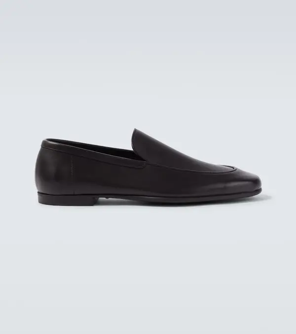 John Lobb Tyne Leather Loafers - Black
