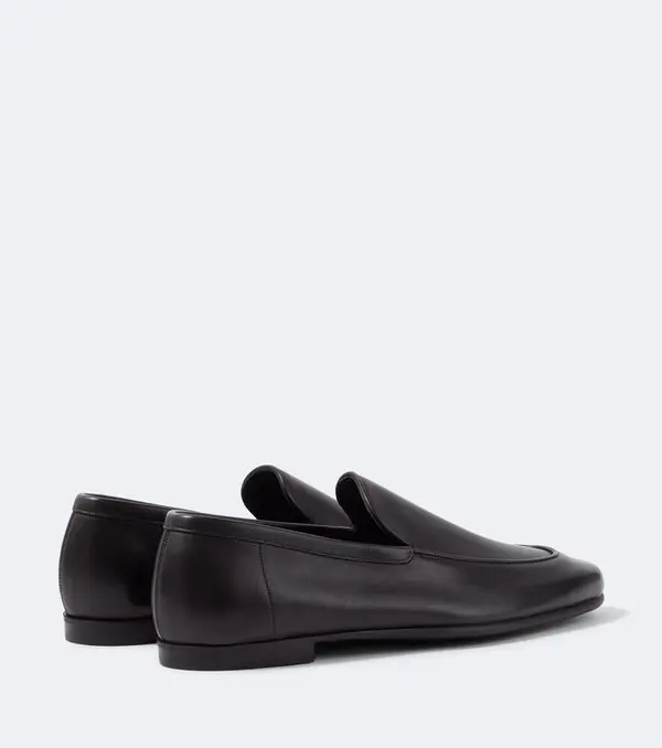 John Lobb Tyne Leather Loafers - Black