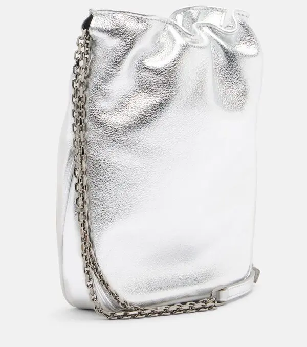 ROGER VIVIER Pilgrim Nano Metallic Bucket Bag