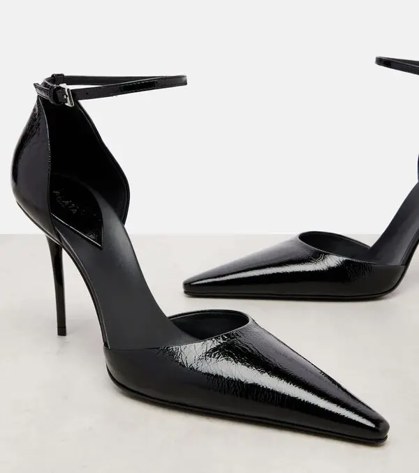 Alaïa D'orsay 90 Patent Leather Pumps - Black